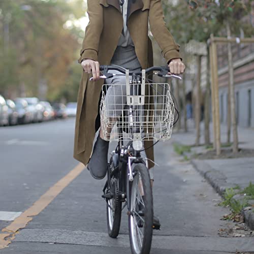 CIYODO 1pc Silver Rack Wire Holder with Baskets Metal Rear Hanging Folding Storage Bicycles Handlebar Bike Basket Cruisers for Accessories Lid Iron Back in Accessory Outdoor Collapsible