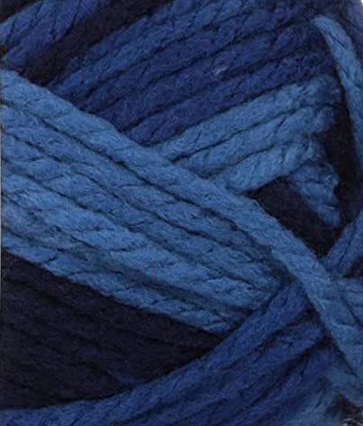 Bernat Yarn Bernat Softee Chunky Yarn - 2.8 oz - 12 Pack with Pattern Cards in Color (Denim Ombre)