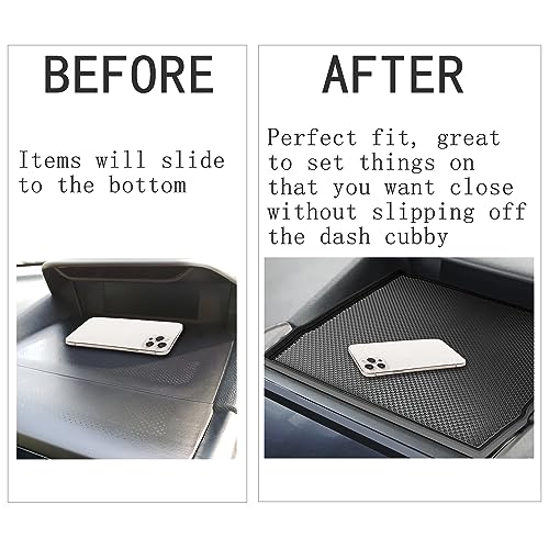 Dashboard Mats Compatible with Subaru 2018-2023 Crosstrek Impreza and 2019-2023 Forester Silicone, Black