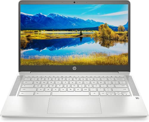 HP 2023 14" FHD IPS Chromebook, Intel Processor Up to 3.25GHz, 8GB Ram, 128GB SSD, 4K Graphics, Super-Fast 6th Gen WiFi, Dale Silver, Chrome OS (Renewed) (Dale Silver)