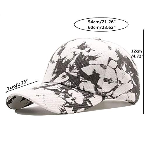 BEARUN Cotton Tie Dye Low Profile Cap Hiphop Baseball Cap Fashion Dad Hat Pink Purple