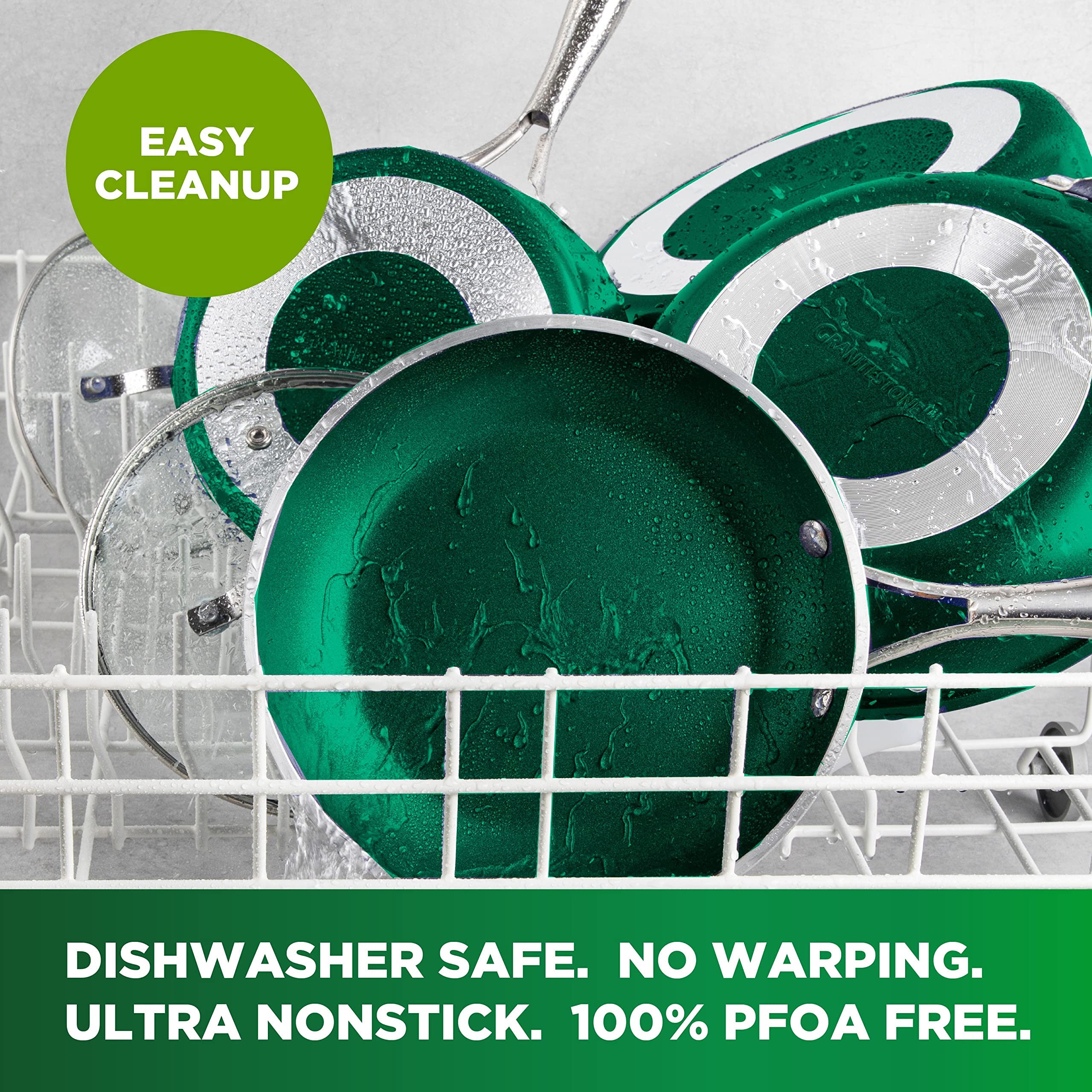 Granite Stone Coated Nonstick Frying Pan - 10 Inch Emerald Nonstick Skillets, for Cooking and Frying โ PFOA Free