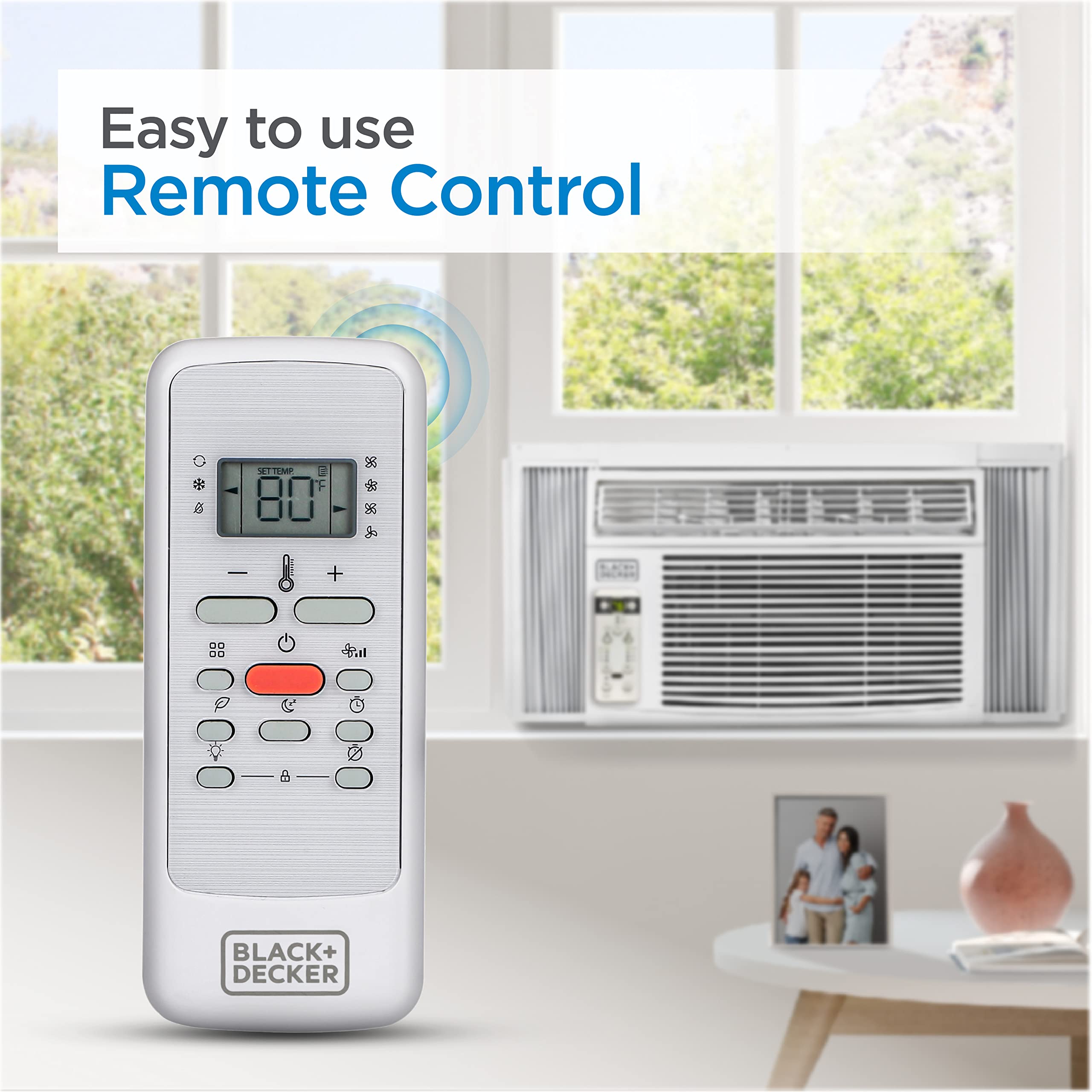 BLACK+DECKER BD12WT6 Window Air Conditioner with Remote Control,12000 BTU, Cools Up to 550 Square Feet, Energy Efficient, White