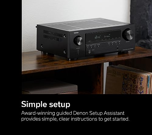 Denon AVR-S670H 5.2 Ch Home Theater Receiver (2023 Model) - 8K UHD HDMI Receiver (75W X 5), Streaming via Built-in HEOS, Bluetooth & Wi-Fi, Dolby TrueHD, Dolby Pro Logic II & DTS HD Surround Sound