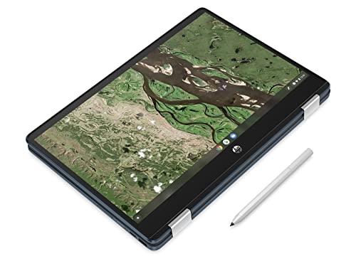 HP Chromebook x360 14b-cb0020ca, Intel Pentium Silver N6000, 8 GB RAM, 128 GB eMMC, Intel UHD Graphics, 2-in-1 Laptop, 14" Diagonal FHD Display, Spruce Blue (Renewed)