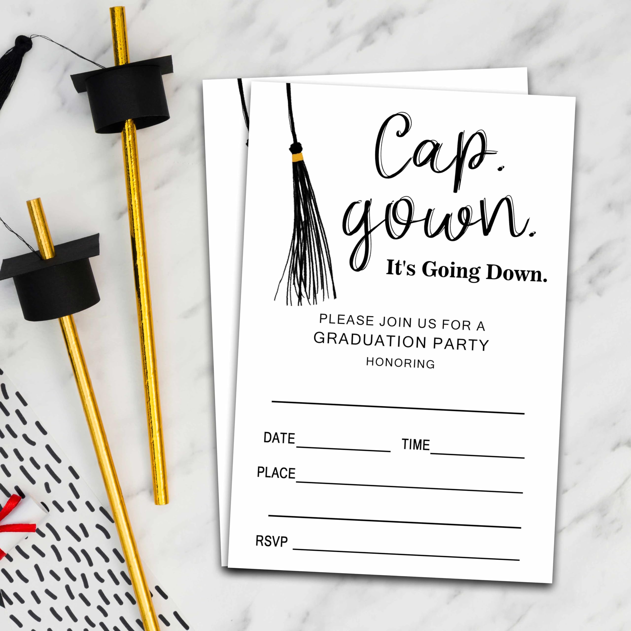 Buildinest Graduation Invitation 20 Graduation Announcements Graduation Invites 2024 with Envelopes Party Invites for College, Junior, High School, Masters Grad Celebration-A03