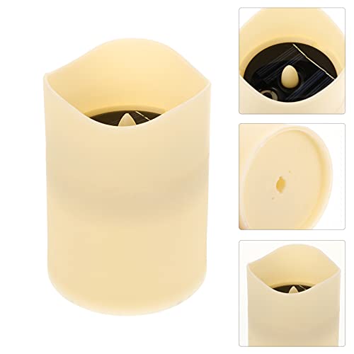ibasenice Led Solar Tea Lights Flameless Tealight Candles Outdoor Lighting Night Light for Lantern Garden Camping and Home Decor 4pcs