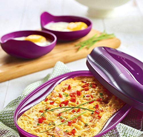 Tupperware Microwave Breakfast Maker Set in Rhubarb