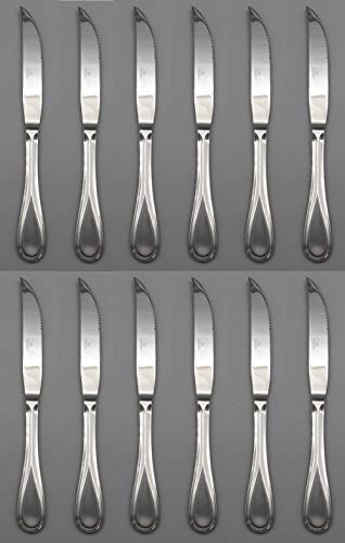 Mikasa Bravo Premium Stainless Steel Steak Knife, Silver (Set of 12)