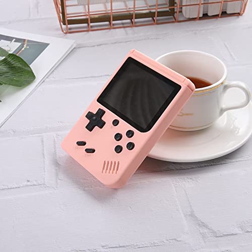 Built-in 500 Classic Games Support 8-bit FC games Handheld Retro Video Game Console Gameboy Kids Gifts (Pink)