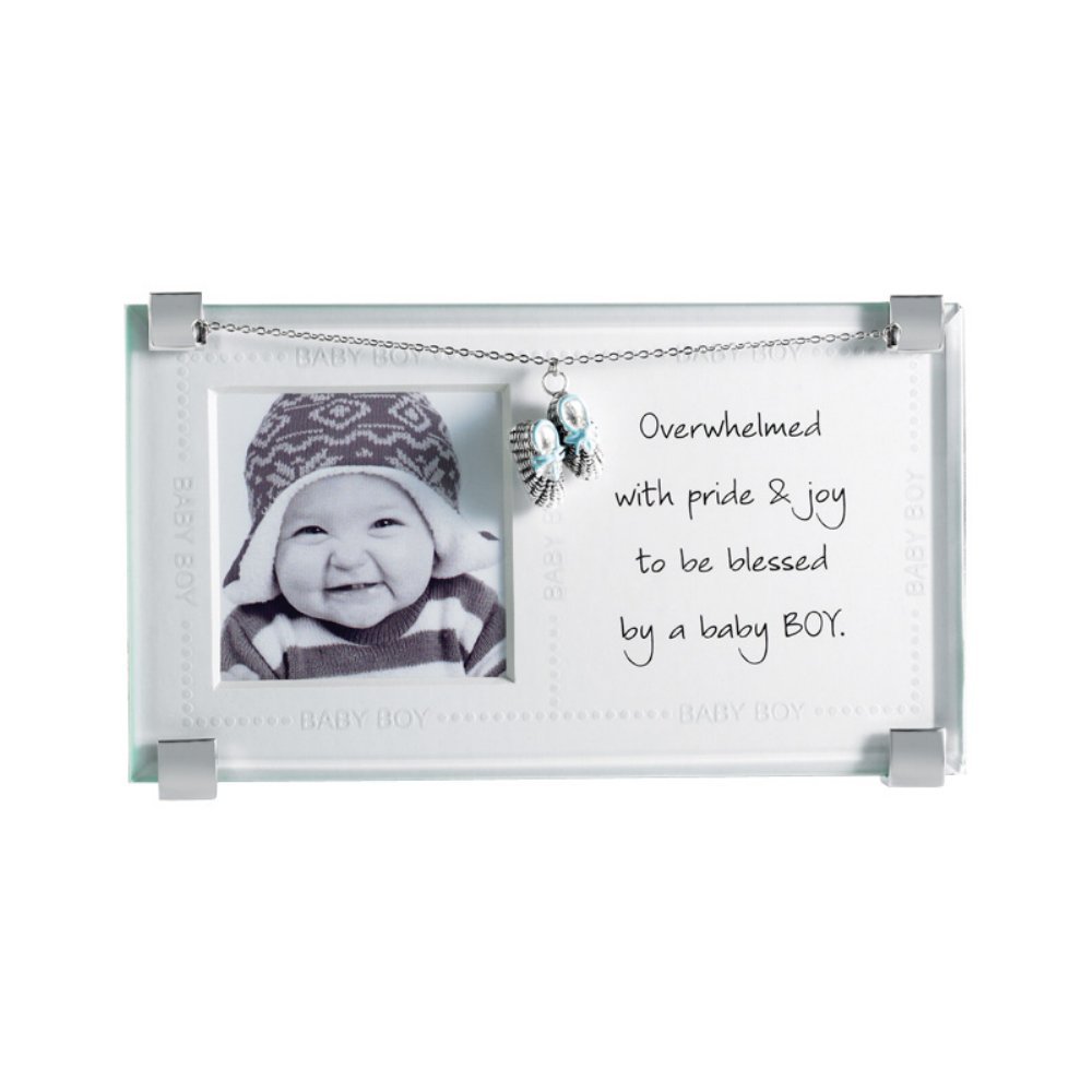 Mud Pie New Baby Clip Frame, Boy, 3.5 X 6.25"