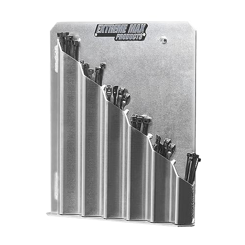 Extreme Max 5001.6211 Wall-Mount Aluminum Zip Tie Storage Dispenser for Race Trailer, Garage, Shop, Enclosed Trailer, Toy Hauler