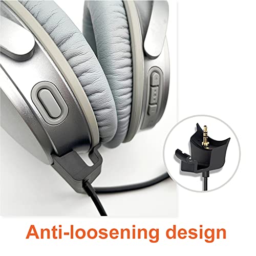 Detachable Replacement QC35 Headphone Boom Microphone Cable Cord Mute Switch Compatible with Bose QuietComfort 35 II (QC35 II) QC35 Gaming Headset for PC/ Laptop/ PS4/ PS5/ Xbox One Controllers
