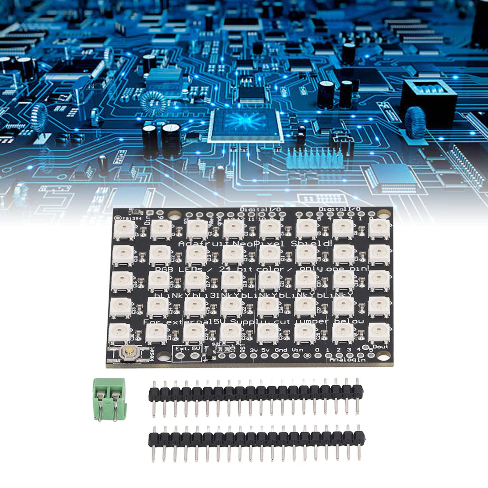 Color Light Development Board, PCB Easy To Install 40 Bits 5x8 WS2812B 5050 RGB LED Driver 5V High Brightness for Bars for KTV