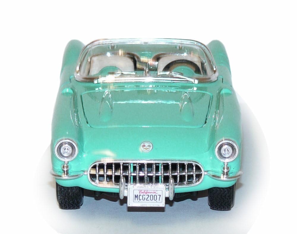 Maisto 1957 Chevy Corvette Convertible, Turquoise Special Edition 31275 - 1/24 Scale Diecast Model Toy Car