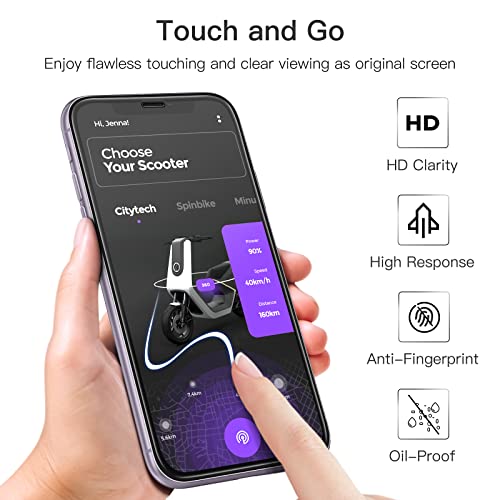 JETech Full Coverage Screen Protector for iPhone 11/iPhone XR 6.1-Inch, Black Edge, 9H Tempered Glass Film Case-Friendly, HD Clear, 3-Pack
