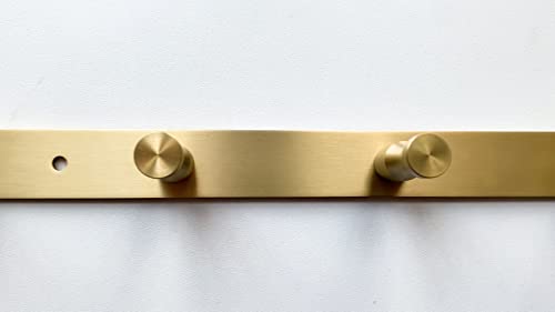 Estrend Key Holder for Wall Bronze Coat Rack Wall Mount Towel Racks for Bathroom Stainless Steel Brushed Gold Coat Rack with 5 Hooks, 15" - for Entryway, Living Room, Hotel