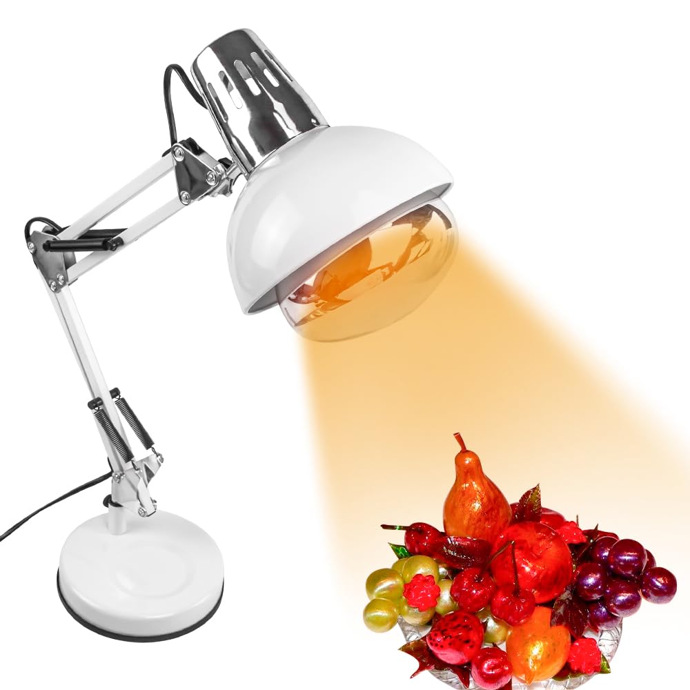 DUEBEL Heating Lamp for Candy Making âAffordable Candy Heater Perfect for Beginners in Sugar Art, Baking, and Confectionery - White & Silver Plating