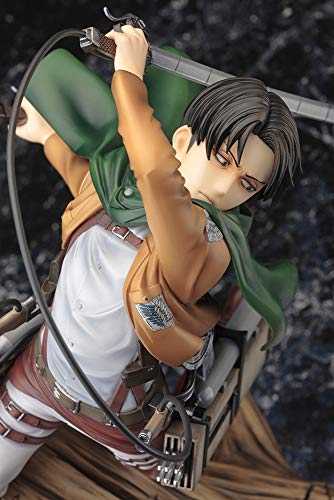 Kotobukiya Attack on Titan: Levi (Renewal Package Version) ArtFX J Statue, Multicolor