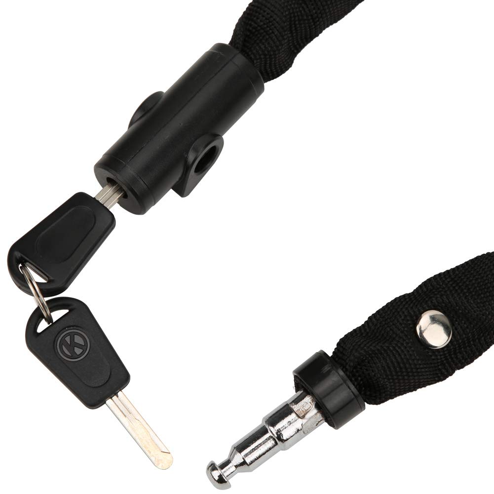 Beaswhca Manganese Steel Anti-Theft Mountain Bike Key Chain Lock Portable Extended Security Scooter Electric Scooter 1.2m