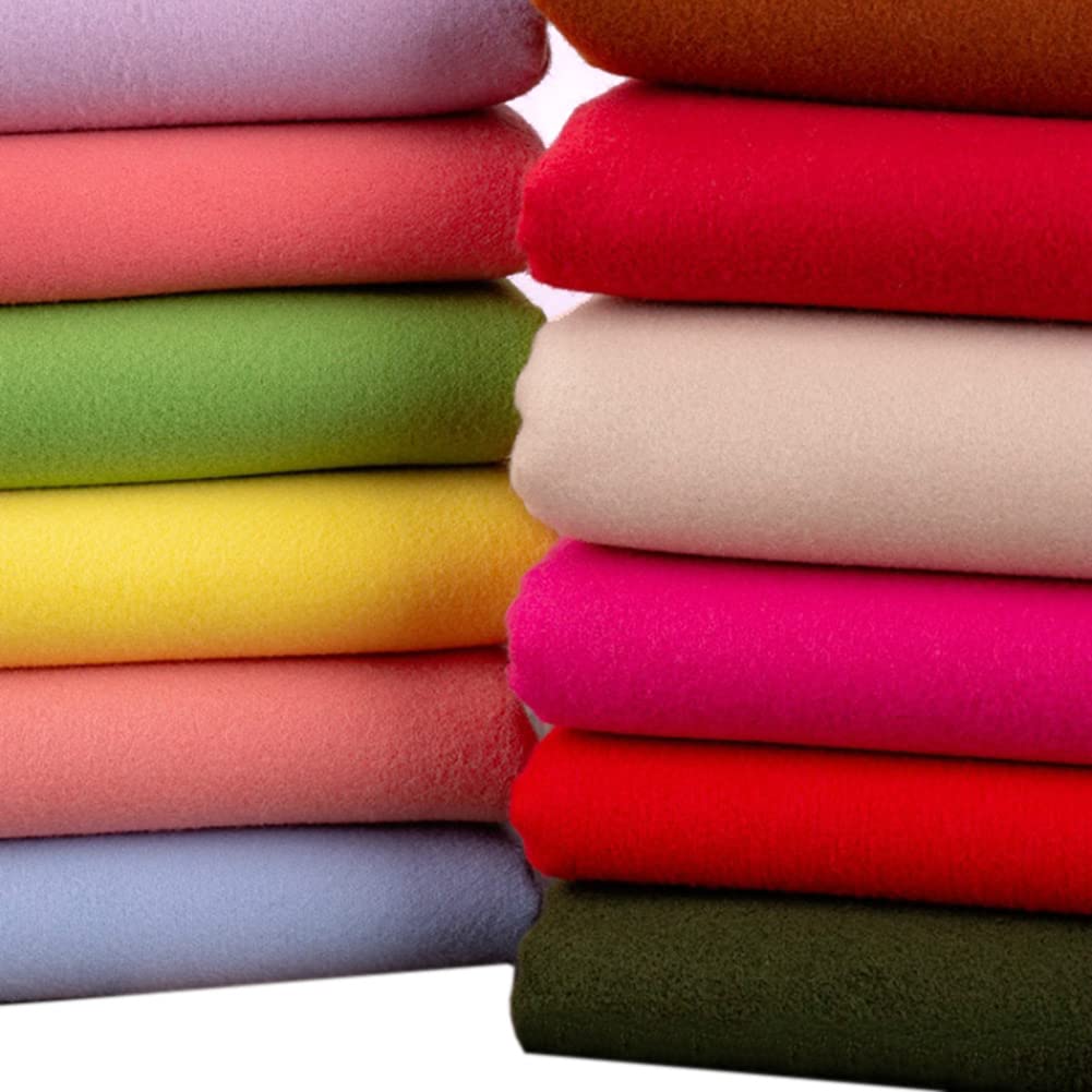 GNSN Wool Cashmere Fabric Thicken Double-Sided Imitation Woolen Winter Coat Material (Red,59x39 in/150x100 cm)