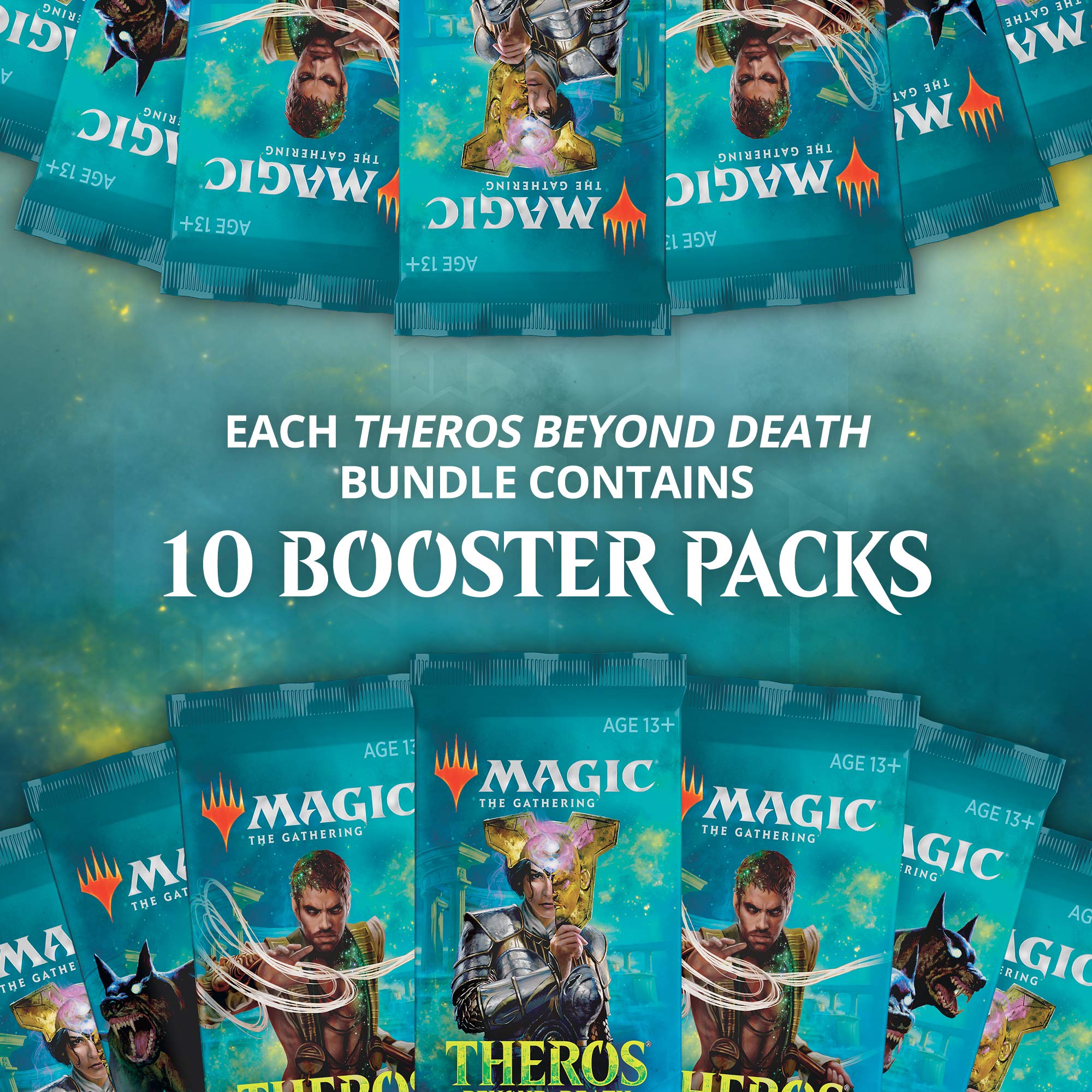 Magic The Gathering Theros Beyond Death Bundle | 10 Booster Packs (150 Cards) | Foil Lands | Accessories