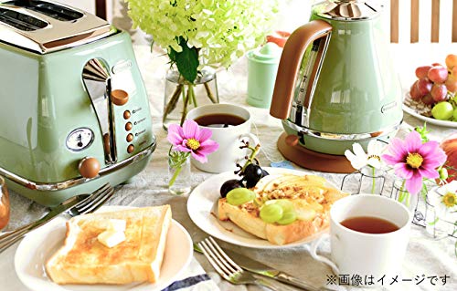 Delonghi Electric kettle (1.0L)「ICONA Vintage Collection」 KBOV1200J-GR (Olive green)【Japan Domestic genuine products】