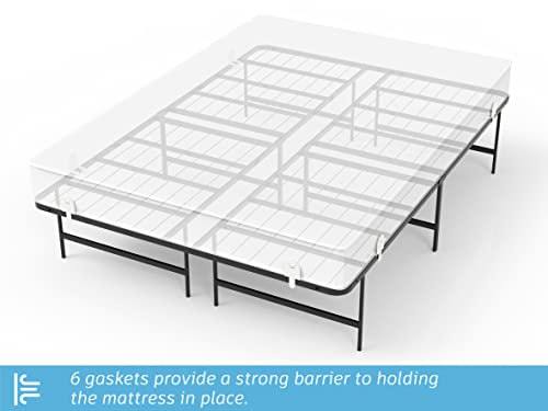 DiaOutro Bed Frame Non Slip Mattress Gaskets, 6 PCS Keep Mattress in Place, Wide Applicability Mattress Holder Easy to Assemble, Adjustable Anti-Slip Baffle Fit for Most Bed Frames, White