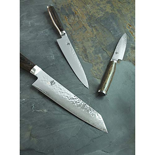 Shun Cutlery Premier Kiritsuke Knife 8β, Master Chef's Knife, Ideal for All-Around Food Preparation, Authentic, Handcrafted Japanese Knife, Professional Chef Knife,Silver