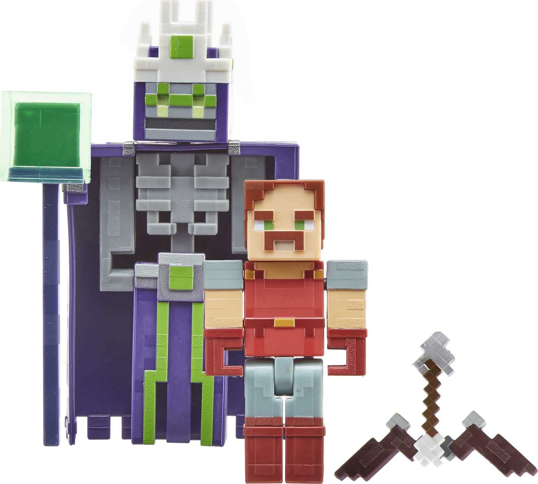 Mattel Minecraft Dungeons 2-Pack of Action Figures with Nameless One & Hal in 5.5-inch Scale, Collectible Set Inspired by The Video Game