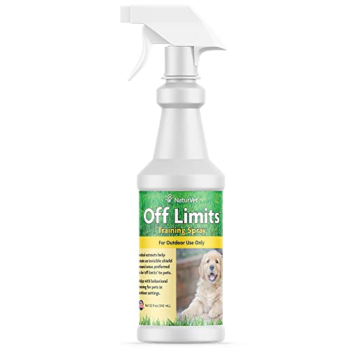NaturVet Off Limits Pet Training Spray for Dogs & Cats â Deters Pets From Outdoor Areas â Includes Herbal Extracts â Non-Staining Sprays for Training Pets â 32 Fl. Oz.