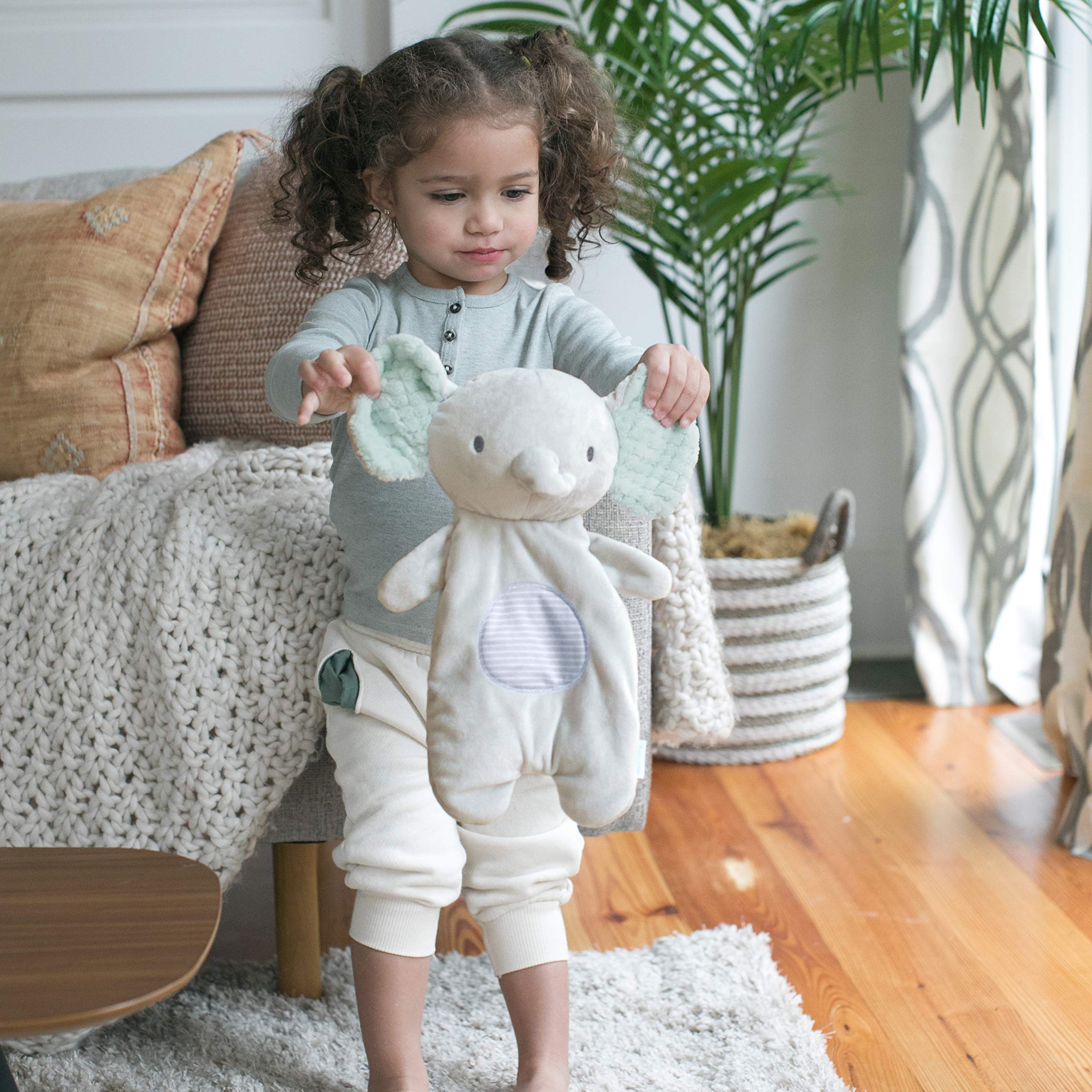 Ingenuity Premium Soft Mini Bean Bag Plush, Van The Elephant, Ages Newborn and up.
