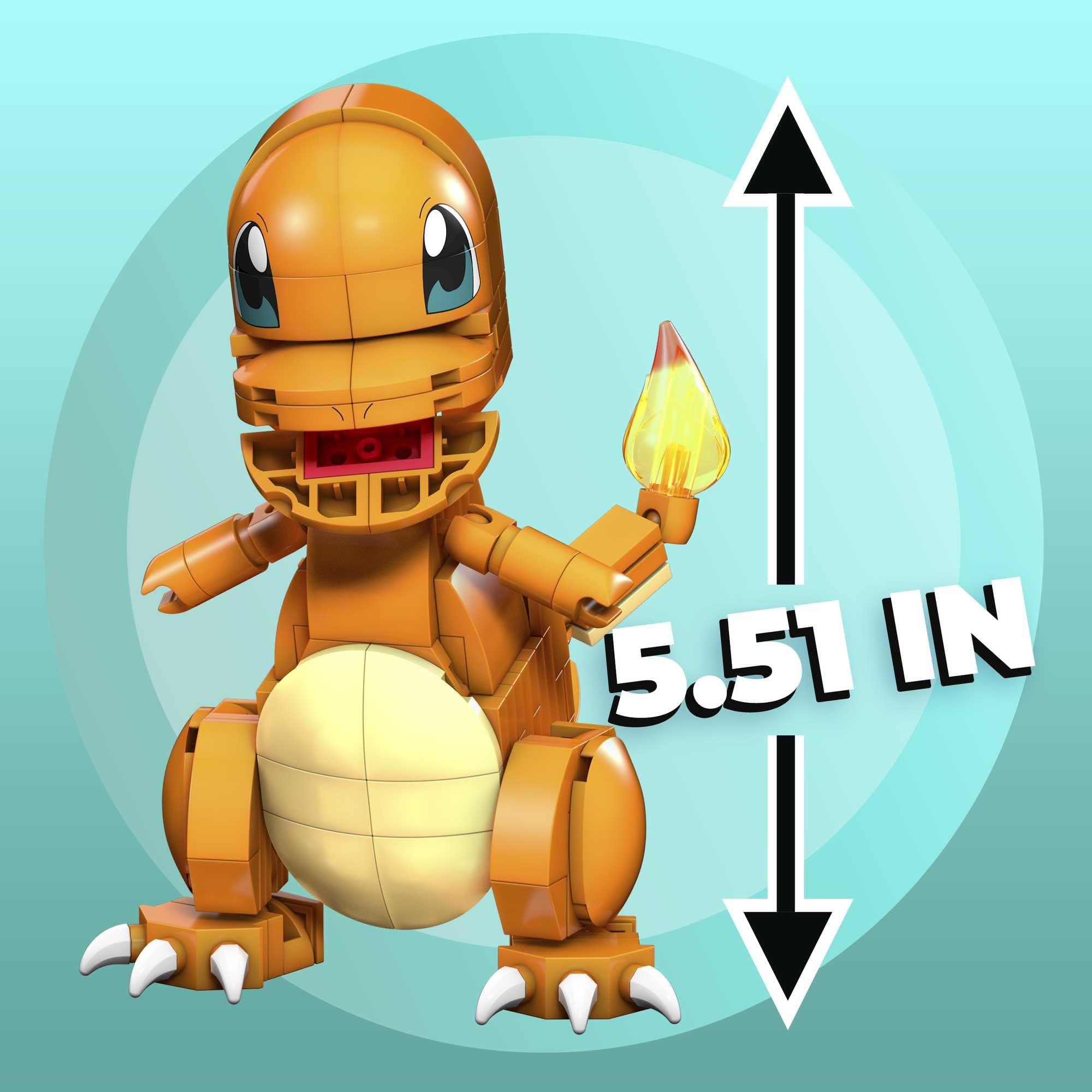 MEGA Pokémon Building Toys Set, Build & Show Charmander with 180 Pieces, 4 Inches Tall, for Kids