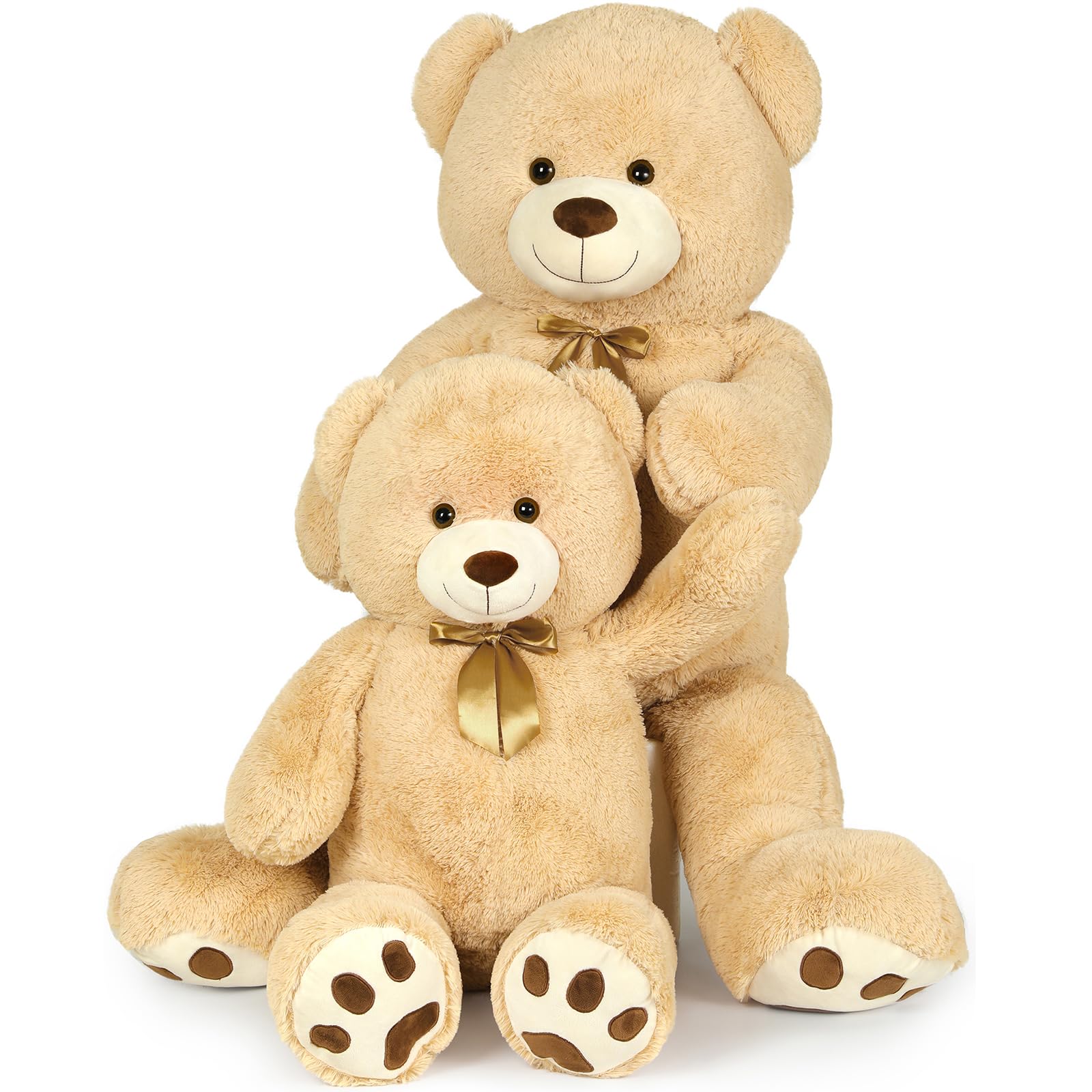 MaoGoLan Giant Big Teddy Bear Jumbo Stuffed Animal Huge Tan Bear Plush Tan Bear for Girlfriend