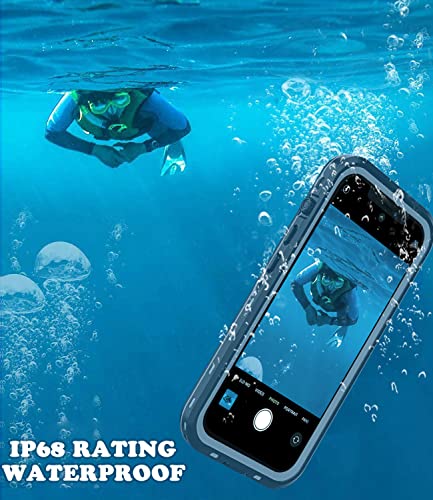 Dewfoam Design for iPhone 13 Mini Waterproof Case, Shockproof Dustproof Phone Case for iPhone 13 Mini with Screen Protector, Full Body Protective Case for iPhone 13 Mini Cover 5.4'' (Black)