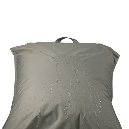 Duck Covers Weekend Water-Resistant Outdoor Rectangular Table & Chair Cover with Integrated Duck Dome, 107 x 82 x 32 Inch, Moon Rock, Patio Covers for Outdoor Furniture