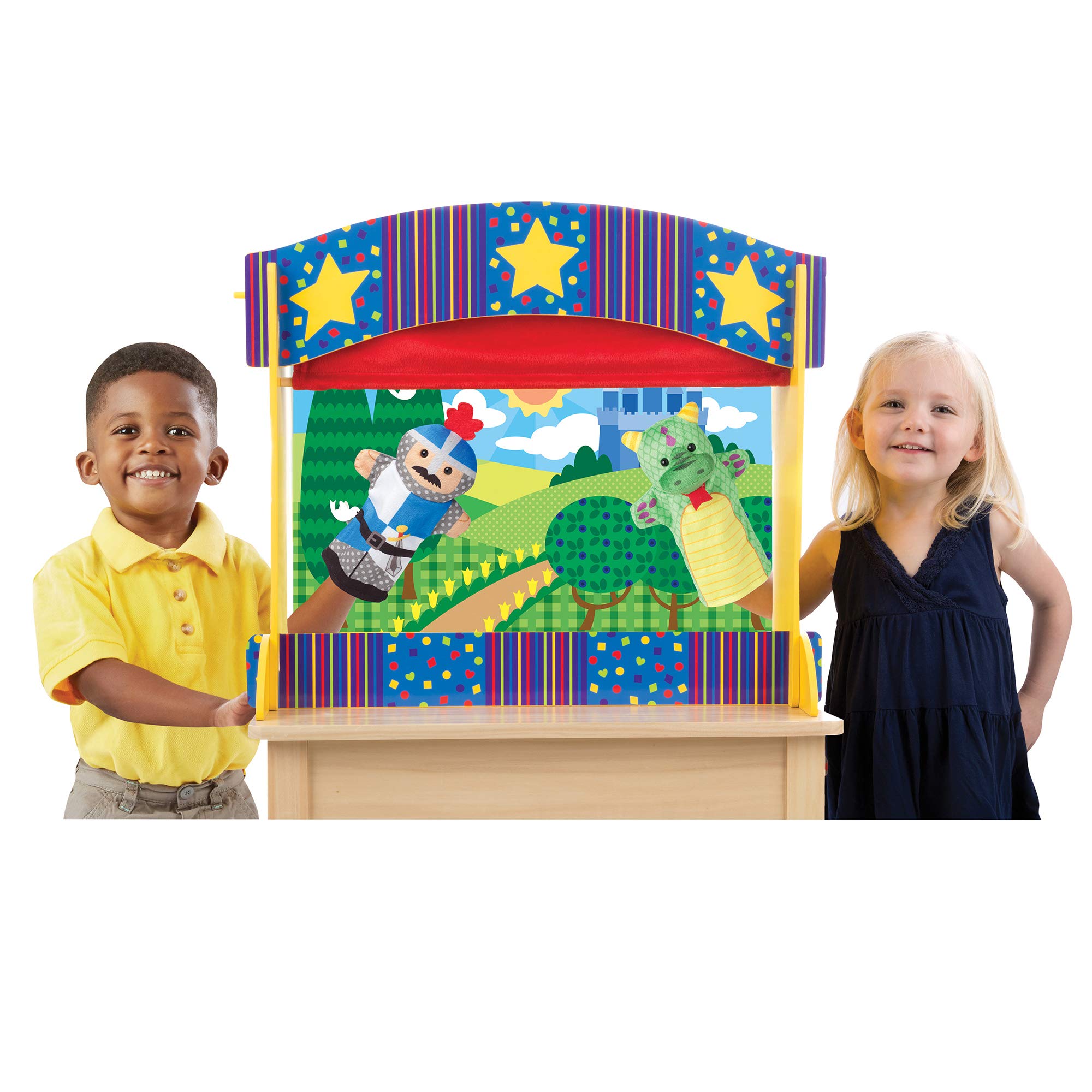 Melissa & Doug Wooden Tabletop Puppet Theater