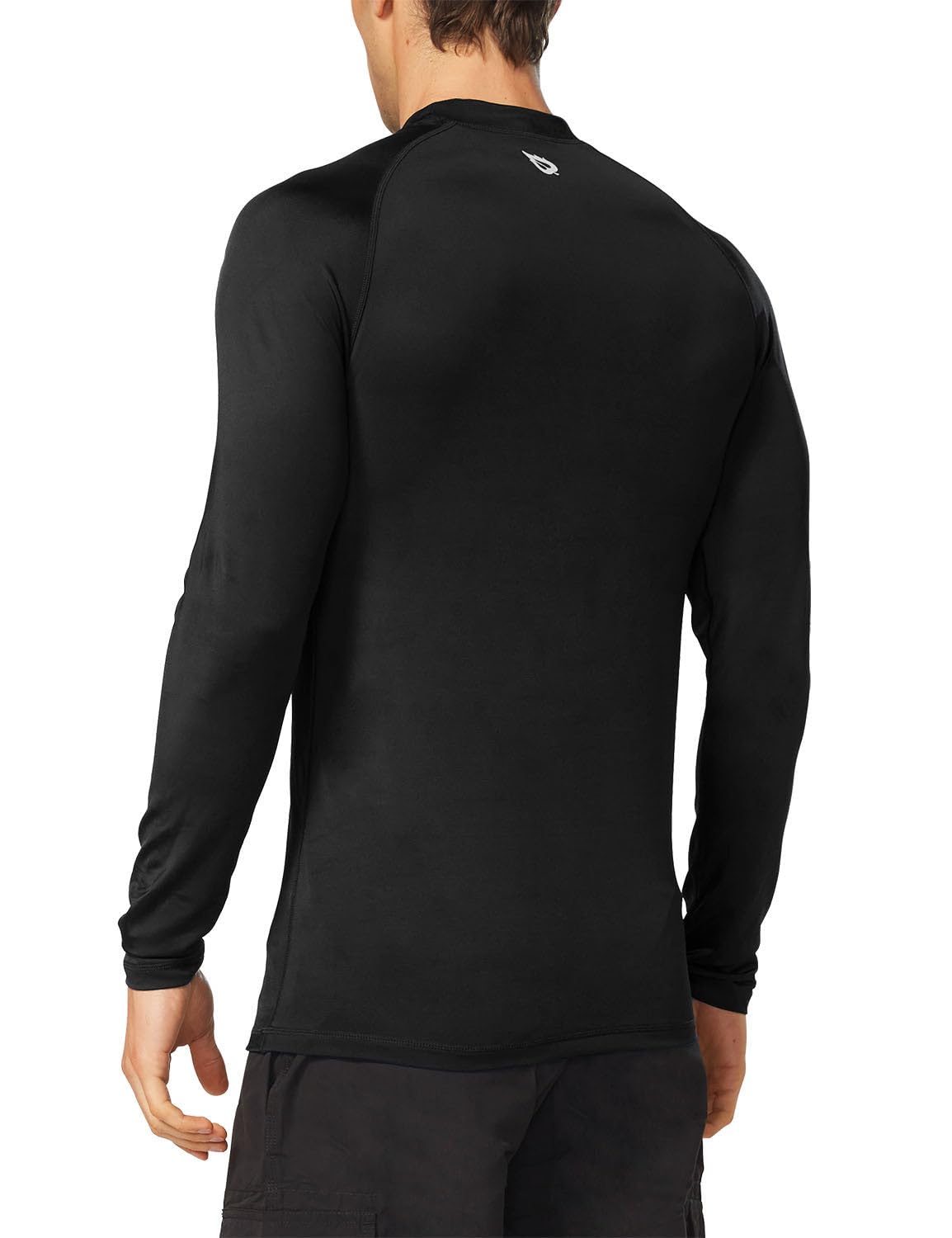 BALEAF Men's Long Sleeve Rashguard Rash Guard Sun Protection Swim Water Shirt UPF SPF 50+ Surfing Diving New Black Size M