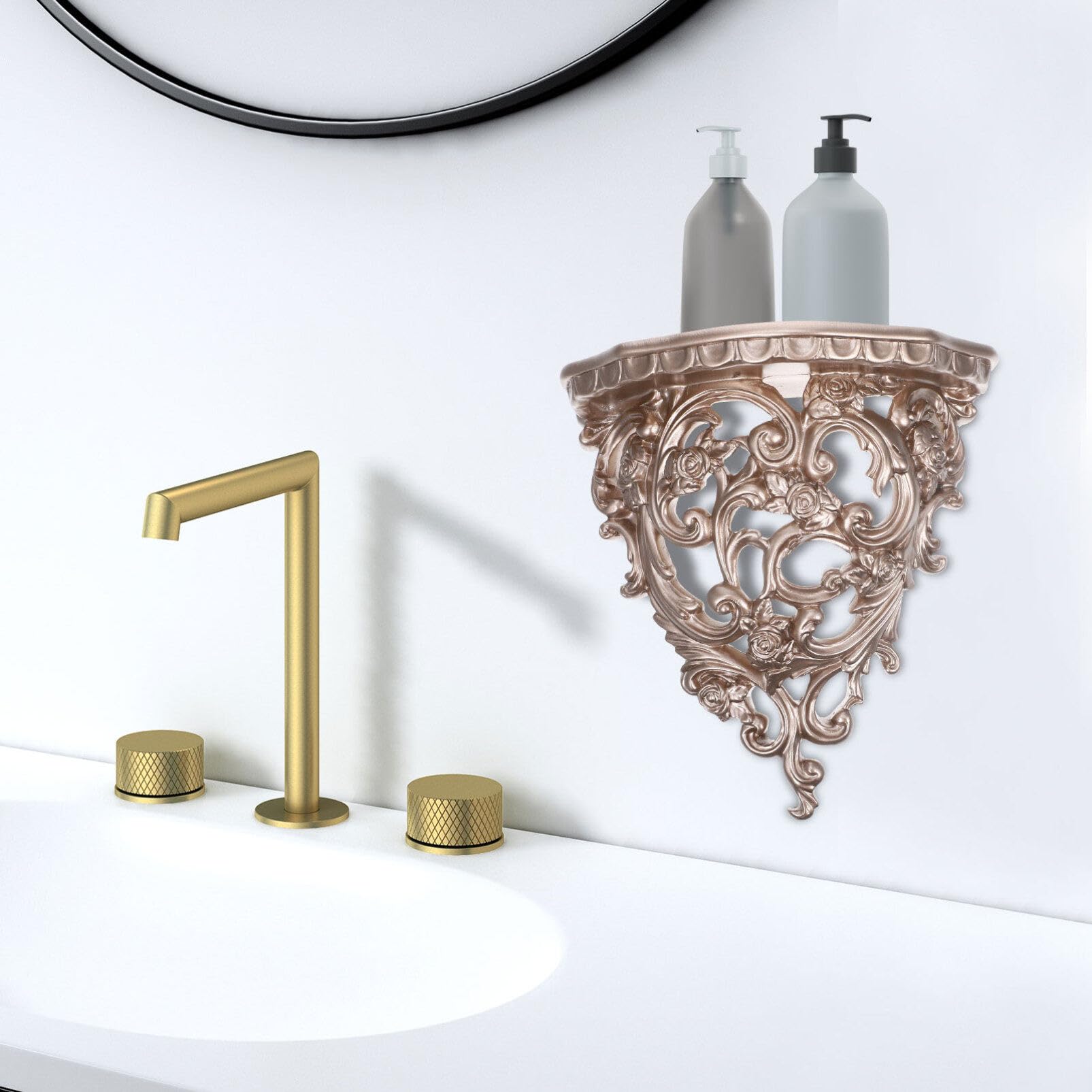 Ciieeo Floating Shelves Crystal Display Shelf Flower Pot Stands Bathroom Rustic Wall Shelf Decor Boho Wall Mounted Bookshelf Sundries Organizer Zen Meditation Yoga Decorations