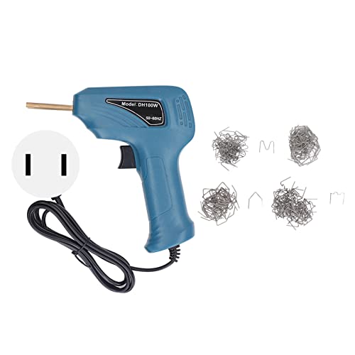 Bumper Repair Stapler Plastic Welder Gun, Stapler Welder Torch ABS Practical Spring Switch Safe Ergonomic with Staple for Garage(Cyan)