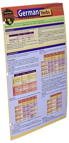 German Verbs: A Quickstudy Language Reference Guide (English and German Edition)