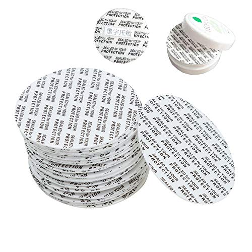 NANSHINE 500pcs Pressure Activated Seals Cap Liners 24mm(0.94") Foam Sealing inserts for Glass & Plastic Jar Bottles Containers No Induction Sealer Needed