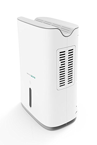 InvisiPure Hydrowave Dehumidifier - Small Compact Portable Dehumidifier for Home, RV, Bathroom, Closet, Bedroom, Small Room, Basement, Boat, Mold - Continuous Drain Hose Ready - Quiet Electric Peltier