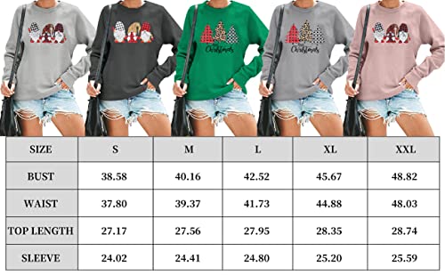 BANGELY Christmas Sweatshirt Women Christmas Tree Cake Sweater Shirts Xmas Holiday Pullover Cute Graphic Long Sleeve Tops