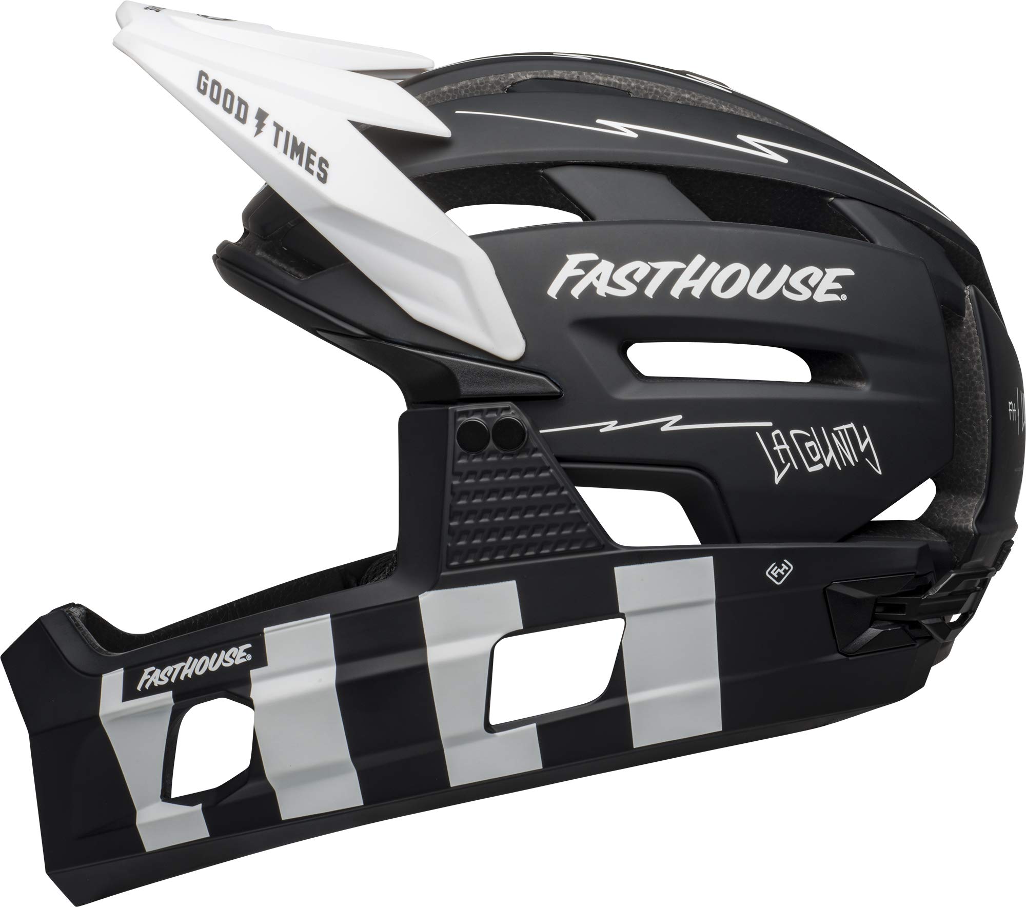 BELL Super Air R MIPS Adult Mountain Bike Helmet - Fasthouse Matte Black/White (2023), Small (52-56 cm)