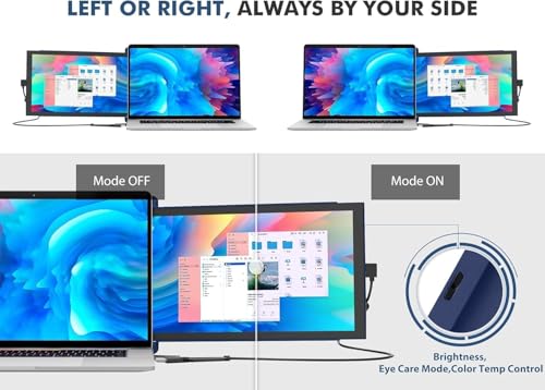 Duex Max DS Mobile Pixels (2024 Version) 14.1" Portable Monitor, FHD 1080p Laptop Screen Extender HDMI Laptop Monitor USB C Plug and Play,Windows/Mac/Linux/Switch/Android Compatible