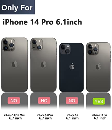 Guirble Design for iPhone 14 Pro Waterproof Case, Shockproof Dustproof Phone Case for iPhone 14 Pro with Screen Protector, Full Body Protective Case for iPhone 14 Pro Cover 6.1'' (Black/Gray)
