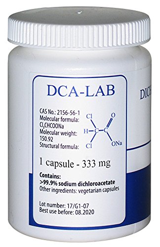 DCA - Sodium Dichloroacetate 333mg - Purity >99.9%, Made in Europe, by DCA-LAB, Certificate of Analysis Included, Tested in a Certified Laboratory, 90 Capsules