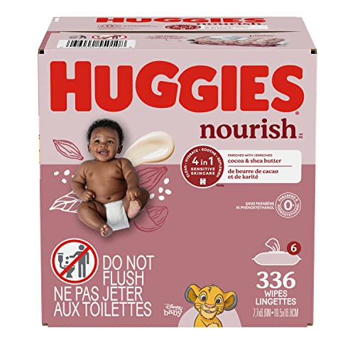 HUGGIES NOURISH BABYWIPE RGD FLPTP 336