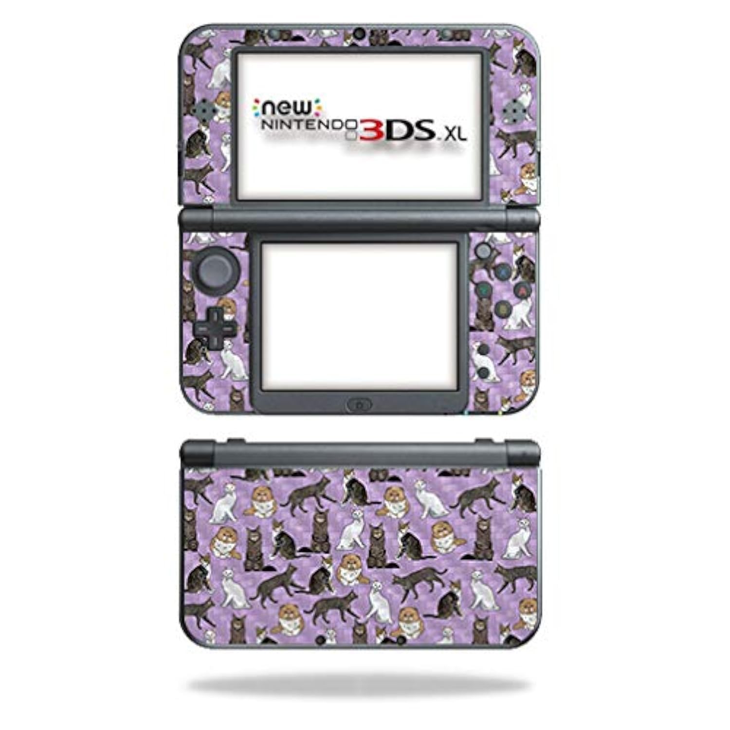 MightySkins Carbon Fiber Skin for Nintendo New 3DS XL (2015) - Cat Chaos | Protective, Durable Textured Carbon Fiber Finish | Easy to Apply, Remove, and Change Styles | Made in The USA